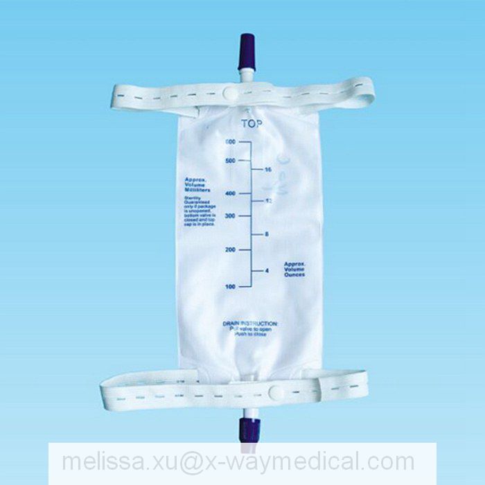 600ml 800ml 1000ml PVC Leg Bag 500ml with Push-pull Valve ...